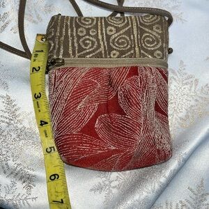 Maruca | Bags | Maruca Small Red Patterned Crossbody Purse | Poshmark
